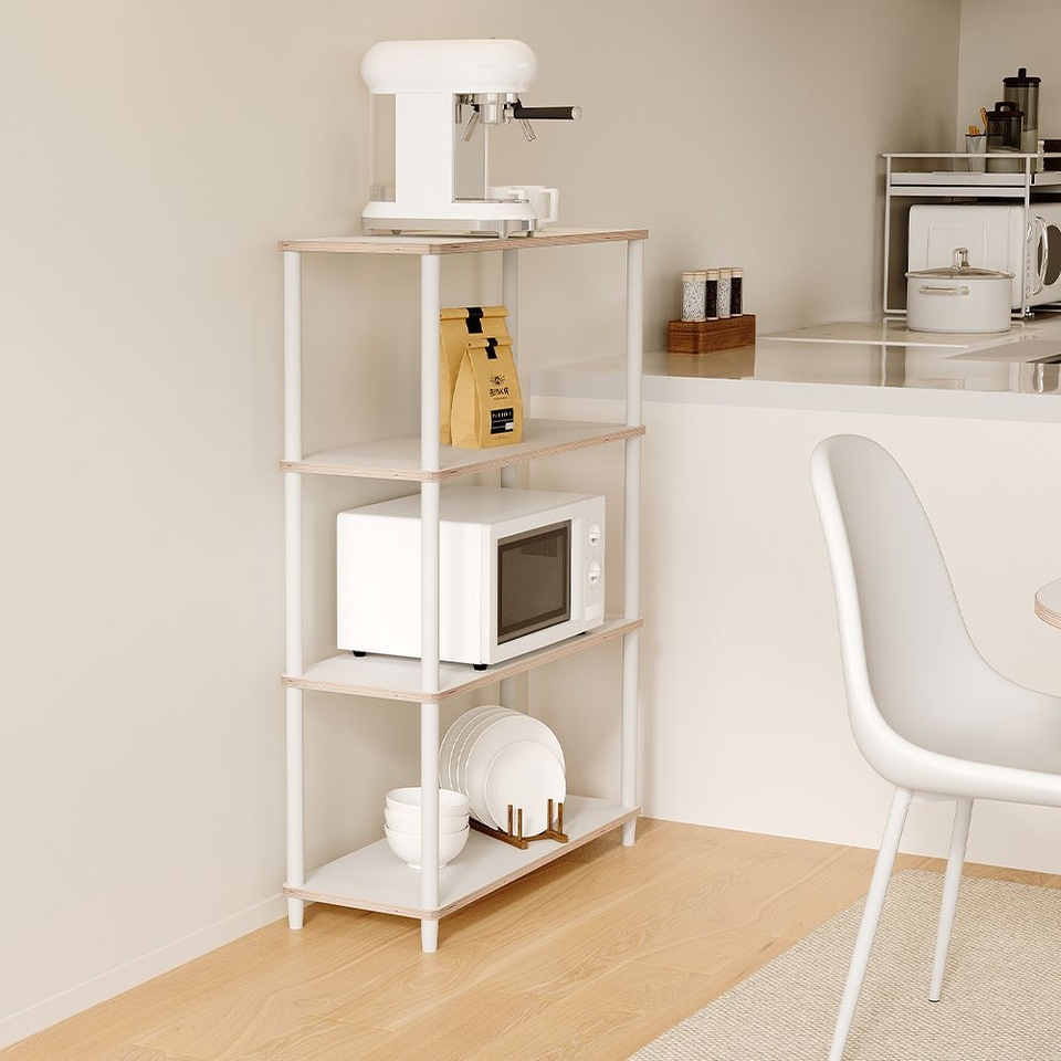 스탠드선반 > E0등급 다용도 진열장 수납장 렌지대 4단 선반 800 2colors | 오늘의집 쇼핑