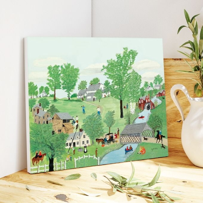그림·사진 그랜드마 모지스 명화 캔버스 그림액자 8세트 봄 날 Spring Time 1953 오늘의집 쇼핑