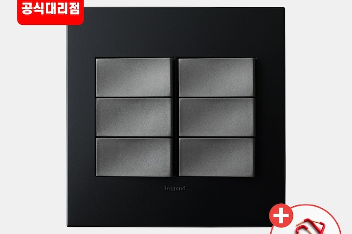 스위치·콘센트 아테오 Ks국내규격 사각 스위치 그라파이트 1로단로 6구 오늘의집 쇼핑