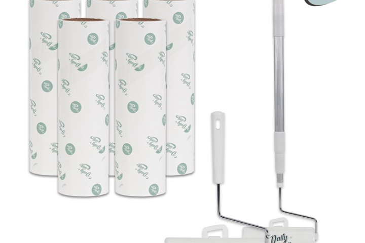 테이프클리너·먼지제거 사선컷팅 돌돌이 테이프클리너 올인원 세트 핸들1개롱핸들1개리필5개 오늘의집 쇼핑