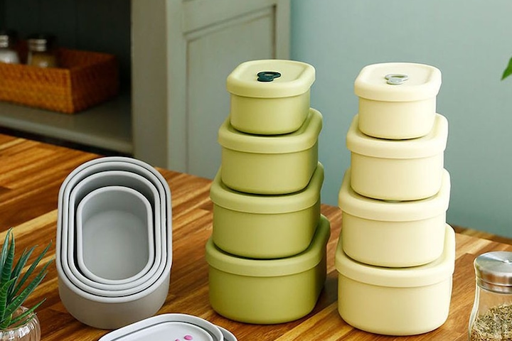 밀폐용기·반찬통 실리콘 스팀홀 냉동 전자렌지 용기 350ml 이유식 도시락 냉장 오늘의집 쇼핑