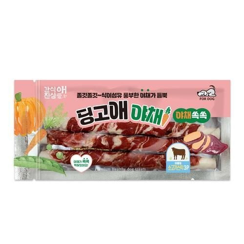 강아지 사료·간식 강아지 딩고애야채 딩고마블링 딩고스틱 M 연어 황태 장어 소고기 개껌 3p 오늘의집 쇼핑