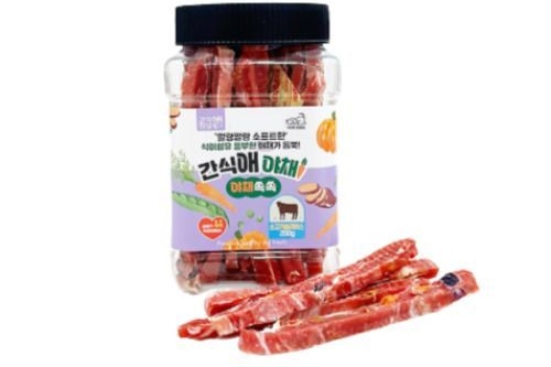 강아지 사료·간식 간식애야채 강아지 식이섬유 소프트 슬라이스 통 200g 연어 황태 장어 소고기 오늘의집 쇼핑