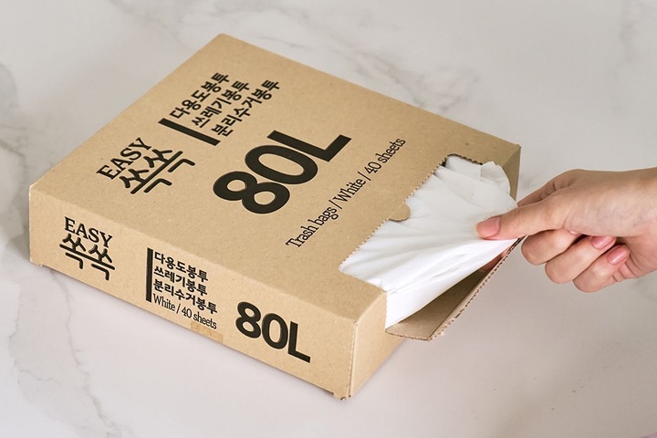 비닐·포장용품 Easy쏙쏙 80l 40p 배접형 다용도 분리수거 재활용 비닐 쓰레기봉투 오늘의집 쇼핑