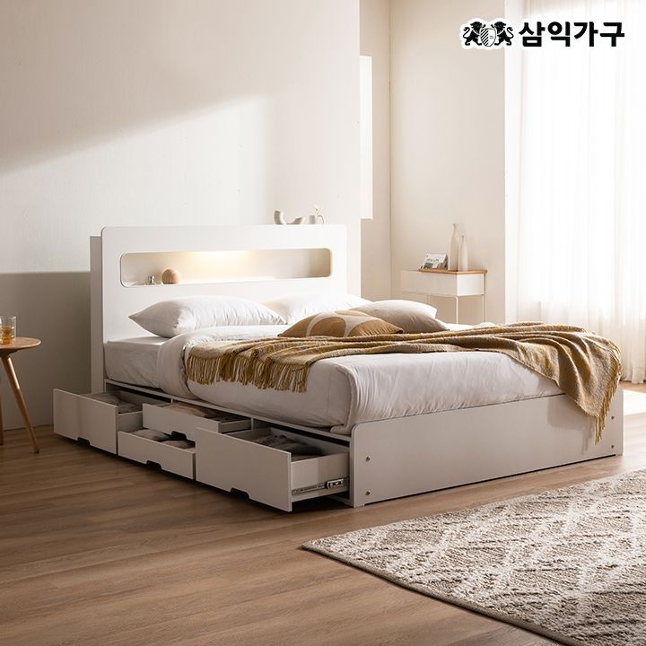 침대프레임 레이즈 Led 4단 수납 침대 Ssq 매트제외 오늘의집 쇼핑