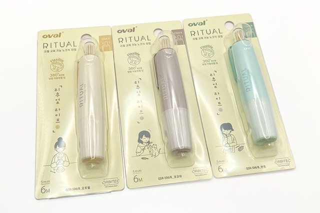 디자인문구 Oval 리추얼 노크식 수정테이프 오늘의집 쇼핑