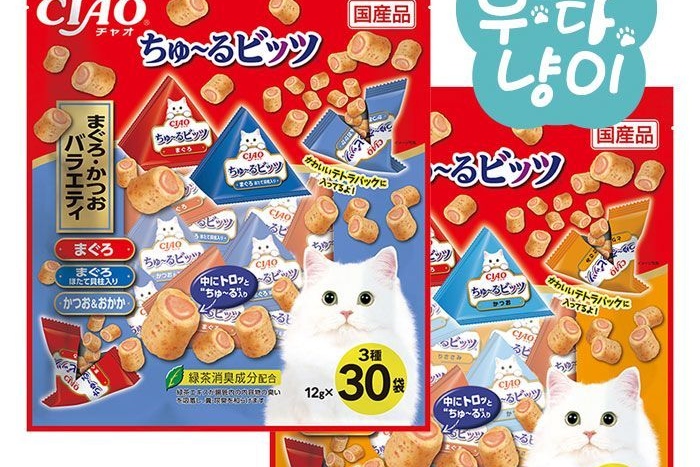 고양이 사료·간식 챠오 츄르비츠 버라이어티 12g X 30p 고양이간식 오늘의집 쇼핑