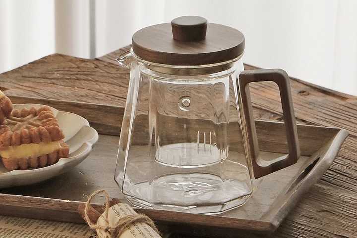 머그컵 도토리 티망 티포트 500ml 우드뚜껑 유리망 내열유리 거름망뚜껑 세트 오늘의집 쇼핑