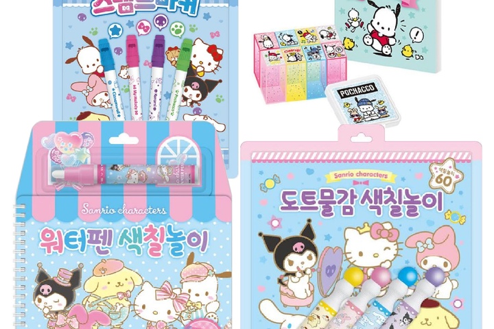 칠판·학습완구 산리오 워터펜도트물감스탬프마커포챠코큐브스탬프 4종 오늘의집 쇼핑