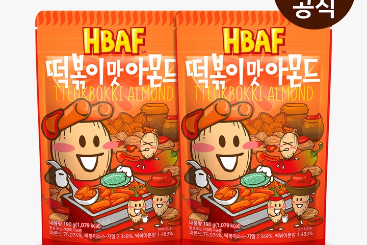 육포·견과·말랭이 떡볶이맛 아몬드 190g 2봉 오늘의집 쇼핑