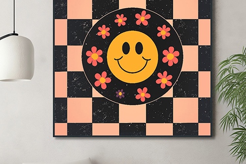 그림·사진 해피체스보드 스마일그림 알루미늄액자 웃는얼굴 미소 긍정 희망 해피 기분전환 인테리어 액자 오늘의집 쇼핑