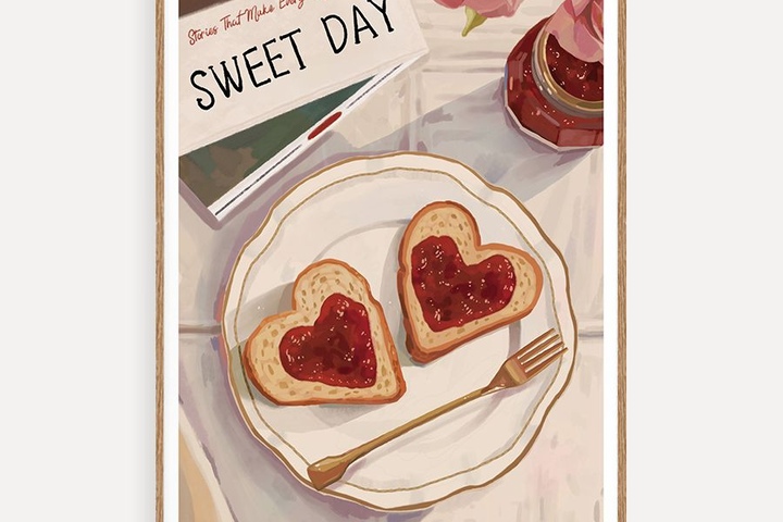 그림·사진 Heart Bread 미유 아트 프린트 오늘의집 쇼핑