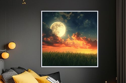 그림·사진 달빛아래꿈 그림 알루미늄액자 달 사진 밤하늘 아이방 키즈 카페 꾸미기 인테리어 액자 오늘의집 쇼핑