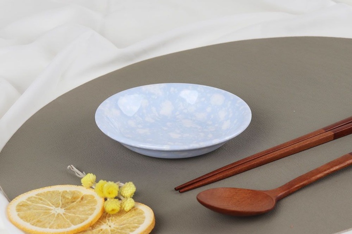 접시·플레이트 레트로 블루팝 그릇 삼총사 1호 떡볶이 접시 분식집 멜라민 포장마차 오늘의집 쇼핑