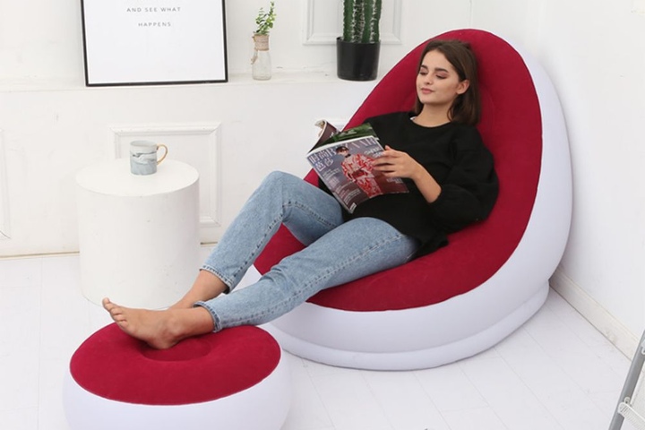 빈백 1인용 에어쇼파발판포함 빈백 원룸 에어소파 테라스 릴렉스체어 오늘의집 쇼핑