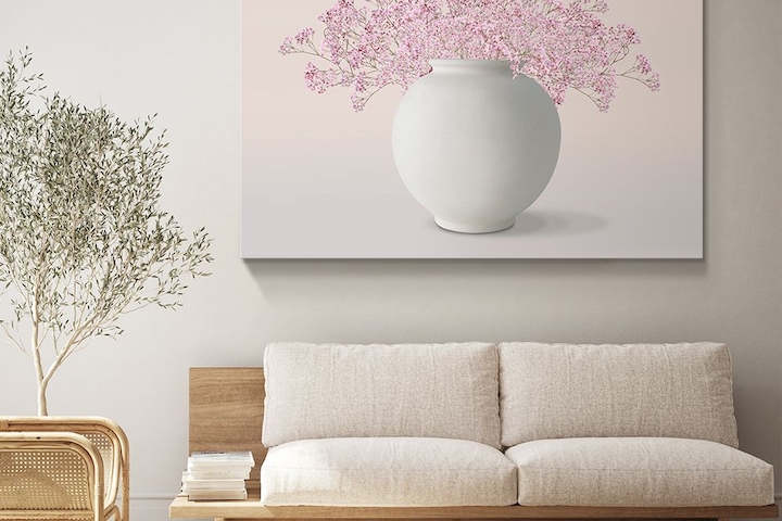 그림·사진 복 들어오는 꽃 달항아리 그림 거실 풍수 인테리어 캔버스 액자만개 달항아리 오늘의집 쇼핑