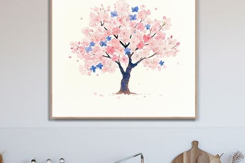 그림·사진 봄꽃송이나무 그림 알루미늄액자 꽃 플라워 식물 거실 카페 원룸 벽 인테리어 액자 오늘의집 쇼핑