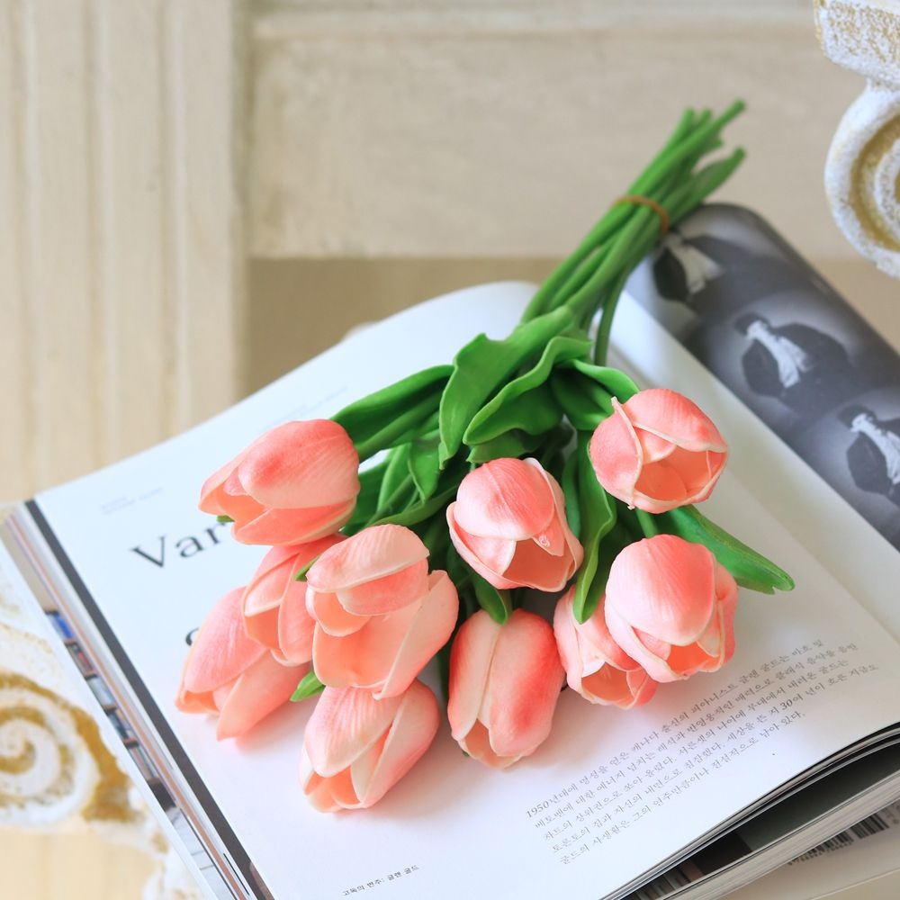 꽃다발·플라워박스 감성 튤립 인테리어 조화 9p Set 오늘의집 쇼핑
