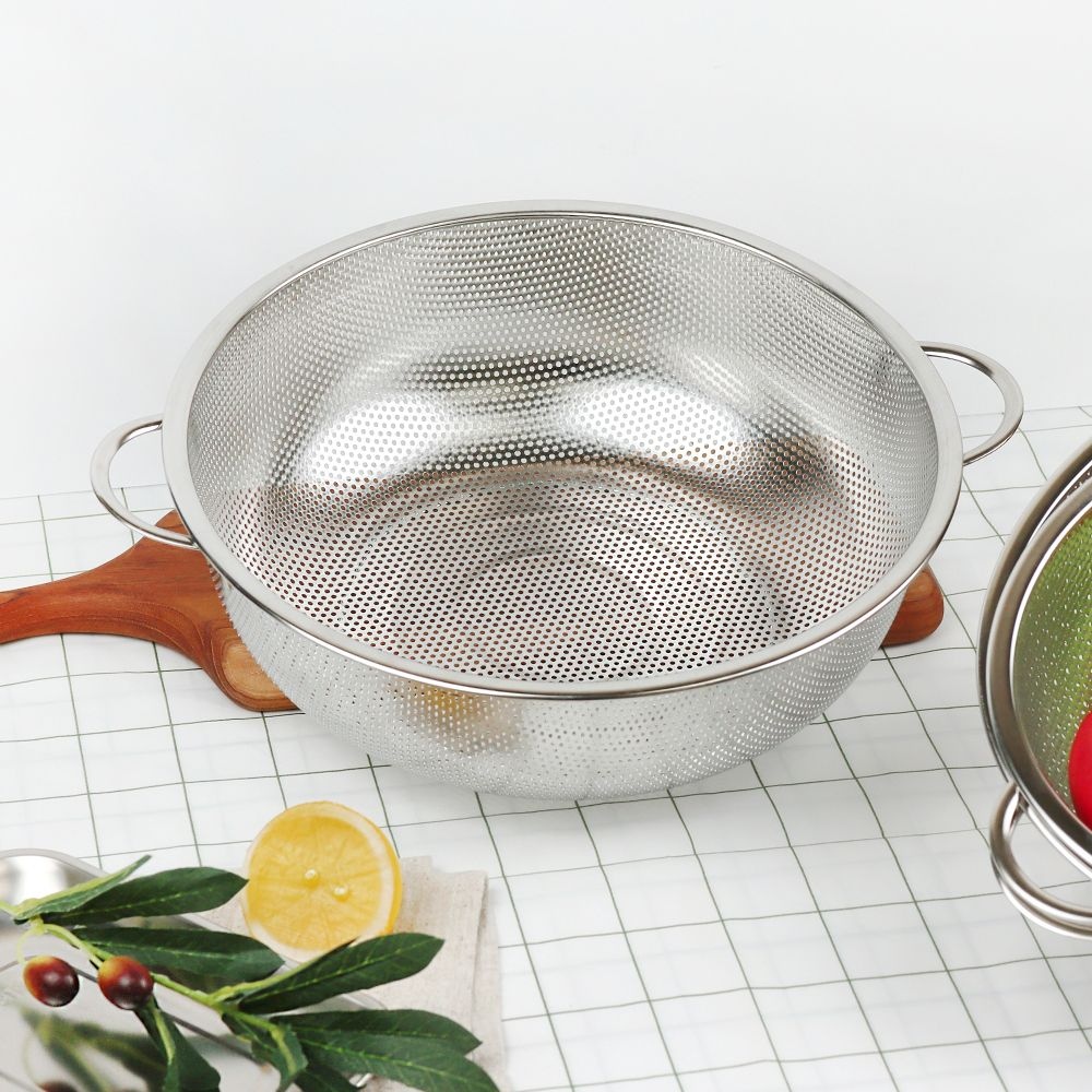 채반·믹싱볼 스텐 채반 양수 건지기 튀김망 거름망 펀칭볼 소쿠리 타공 싱크대 바구니 29cm 오늘의집 쇼핑