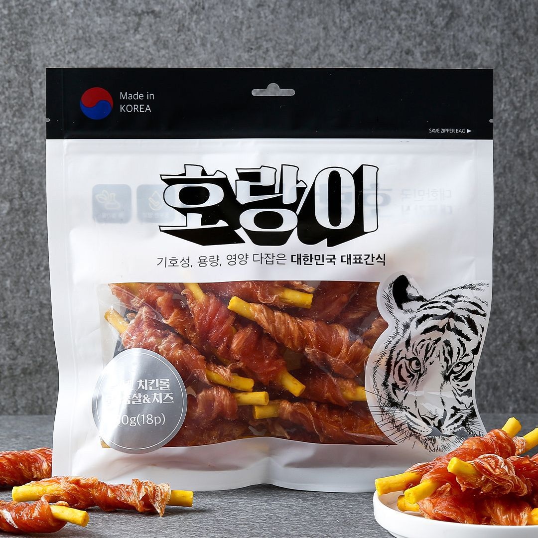 강아지 사료·간식 독 콜라겐 치킨롤 닭가슴살and치즈 180g 강아지 간식 오늘의집 쇼핑