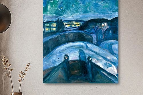 그림·사진 뭉크 별이 빛나는 밤 명화 그림 캔버스액자 작품 고급 대형 벽 거실 인테리어 액자 오늘의집 쇼핑
