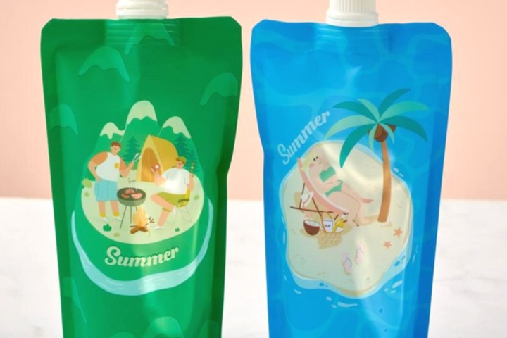 일회용용기·도시락 띵파우치 일회용 음료팩 주스보관 스파우트 파우치 써머에디션 200ml 40매 오늘의집 쇼핑