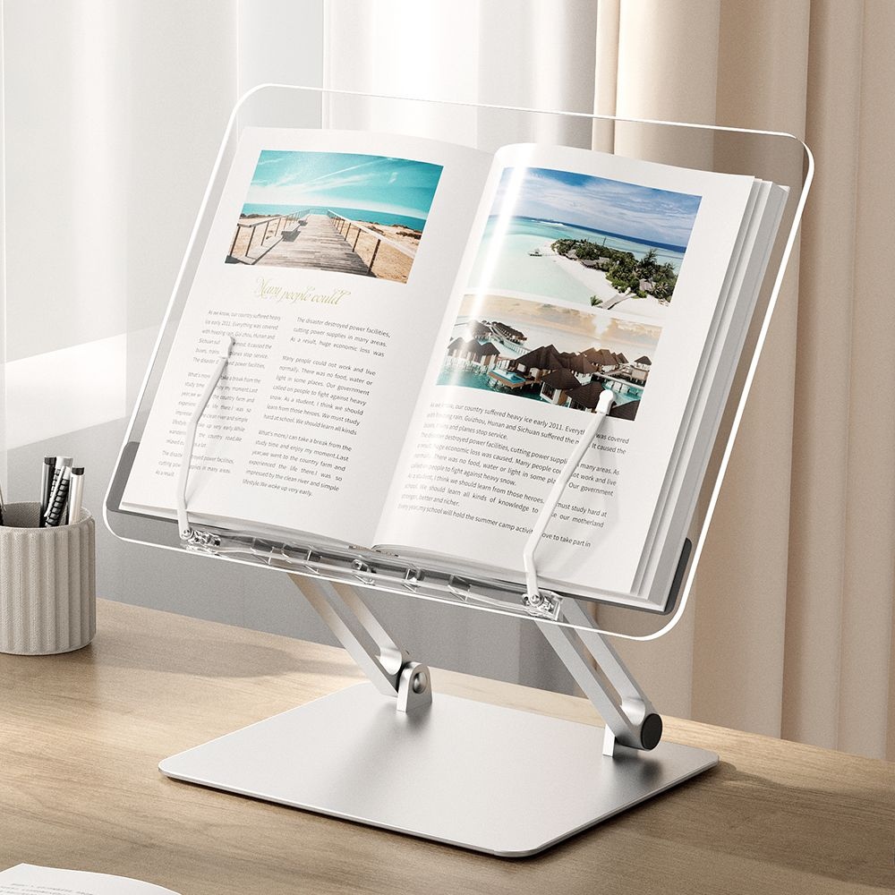 데스크테리어 프리미엄 높이조절 각도조절 투명 독서대 아크릴 북스탠드 Sopure2 오늘의집 쇼핑