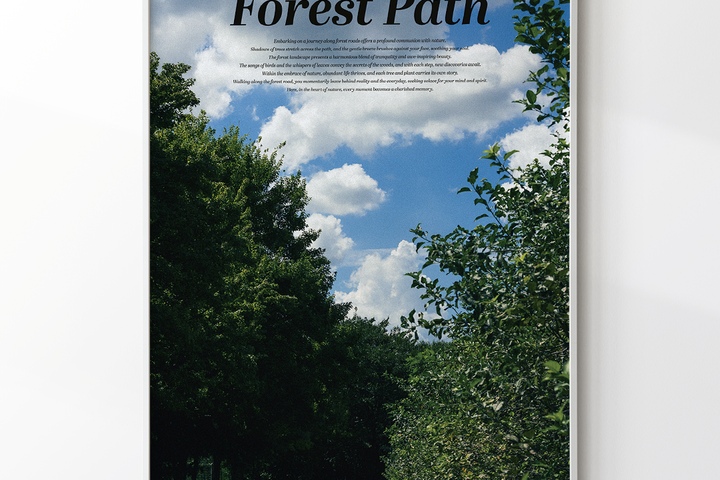 그림·사진 인테리어 포스터 플랜테리어 감성 숲 구름 시리즈 06 Forest Path 오늘의집 쇼핑