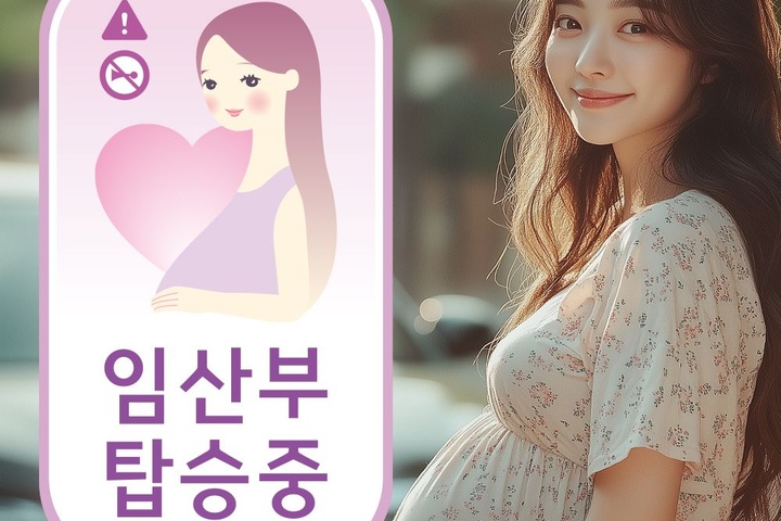 익스테리어용품 임산부가 타고 있어요 임산부 탑승중 자동차 스티커 세로형 1종 오늘의집 쇼핑