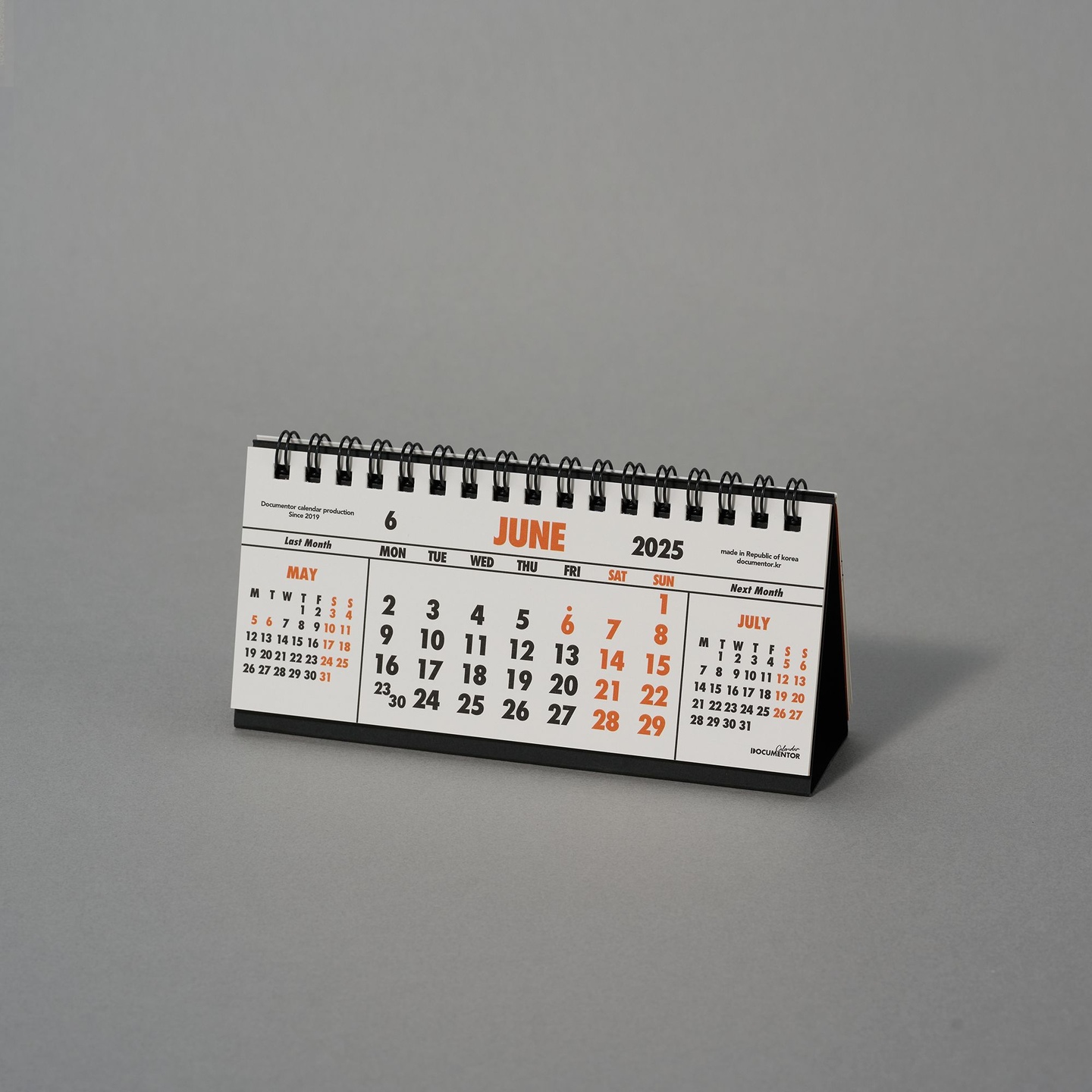 디자인문구 오렌지 미니 데스크 캘린더 2025 오늘의집 쇼핑