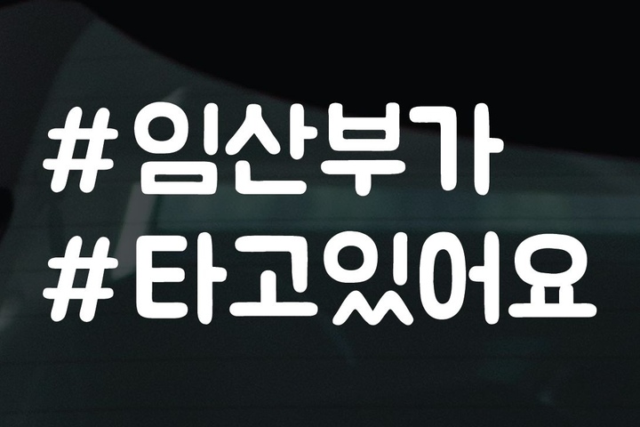 익스테리어용품 해시태그 스티커 차량 자동차 데칼 시트지 16 임산부가타고있어요 오늘의집 쇼핑