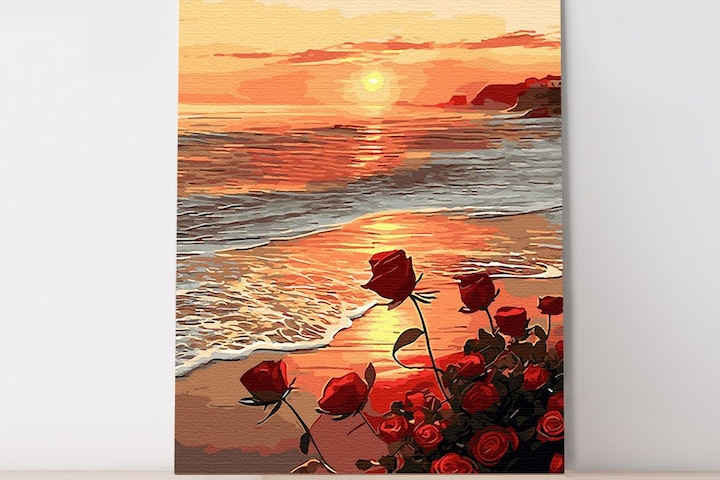 Diy명화그리기 명화그리기 해변과 장미 캔버스페인팅 Diy 유화그림 직장인취미 오늘의집 쇼핑