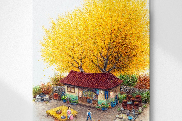 그림·사진 조경주작가 인테리어 캔버스 풍경화 그림 액자 가을향내가 가득한 우리집 오늘의집 쇼핑