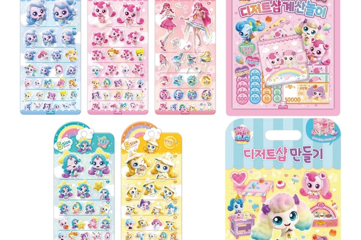 칠판·학습완구 캐치티니핑 슈팅스타티니핑 5사이즈스티커 5종 세트디저트샵 계산놀이디저트샵 만들기 오늘의집 쇼핑