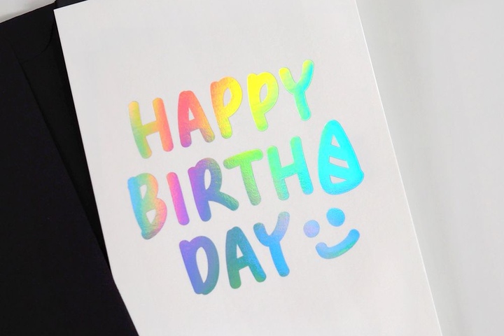 디자인문구 홀로그램 생일 카드 오늘의집 쇼핑