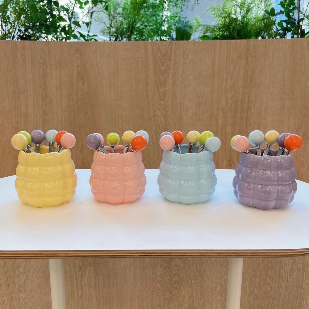 수저·커트러리세트 몽글몽글 디저트 포크 6p 세트 4colors 예쁜 과일 티포크 오늘의집 쇼핑