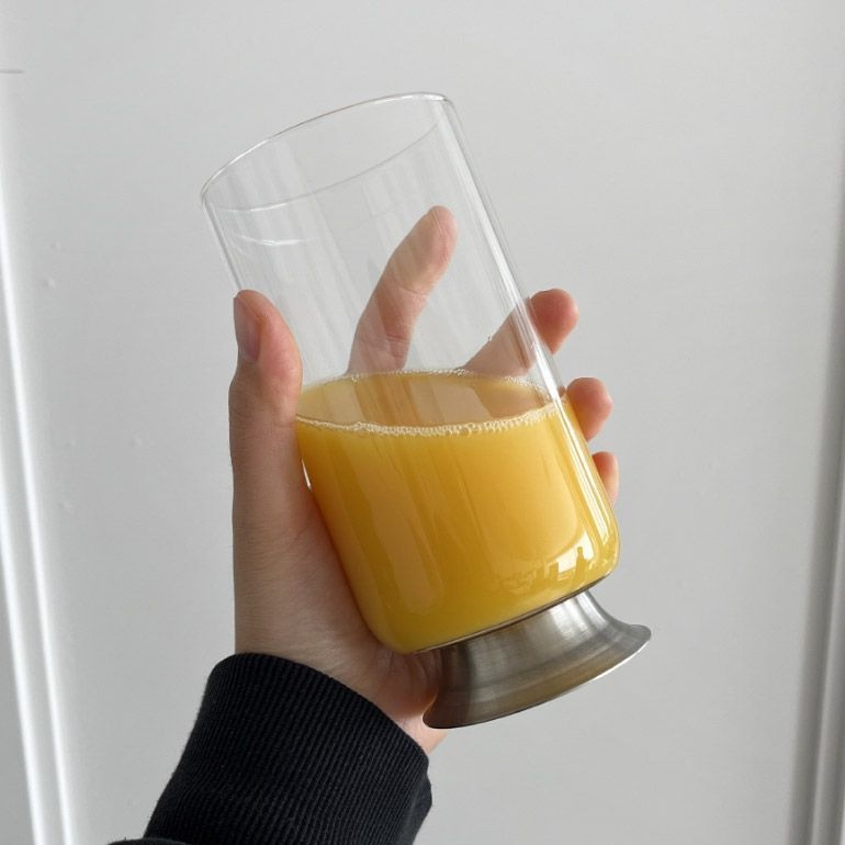 유리컵·물컵 스텐 굽 유리컵 홈카페 에스프레소잔 하이볼 맥주잔 내열유리 500ml 오늘의집 쇼핑