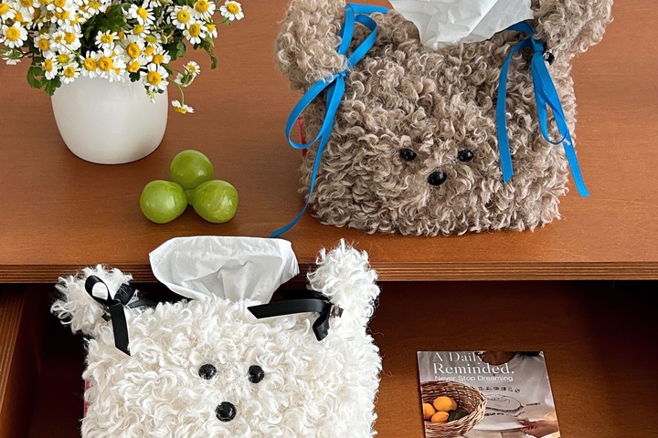 티슈커버·케이스 > bookaz 플러피 강아지 티슈 케이스 3color | 오늘의집 쇼핑