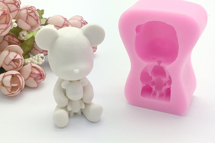 Diy공예·미니어처 베어브릭 더블 곰돌이 3d실리콘 몰드 비누몰드 석고방향제 레진아트 캔들 만들기 오늘의집 쇼핑