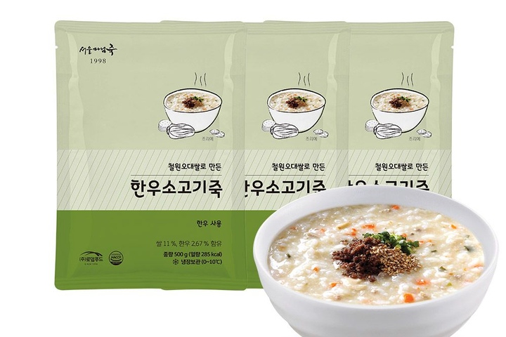 죽·수프·카레·짜장 한우소고기죽 500g 3팩 Set 오늘의집 쇼핑