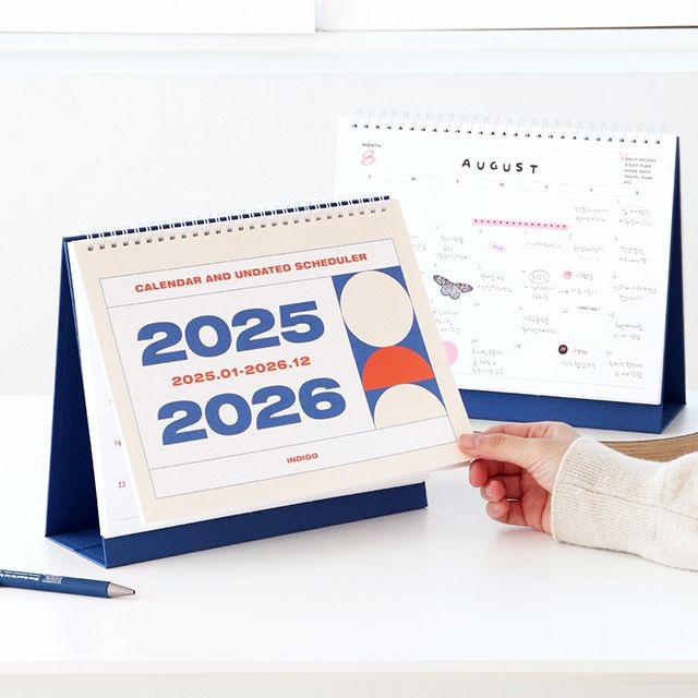 디자인문구 2년 탁상 달력 2025 2026 년 새해 양면 캘린더 데스크 스케줄 관리 책상 기본 오늘의집 쇼핑