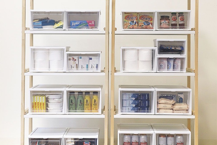 플라스틱리빙박스 22 도어형 팬트리 정리함 적층식 투명 수납정리함 리빙박스 3size 3colors 오늘의집 쇼핑