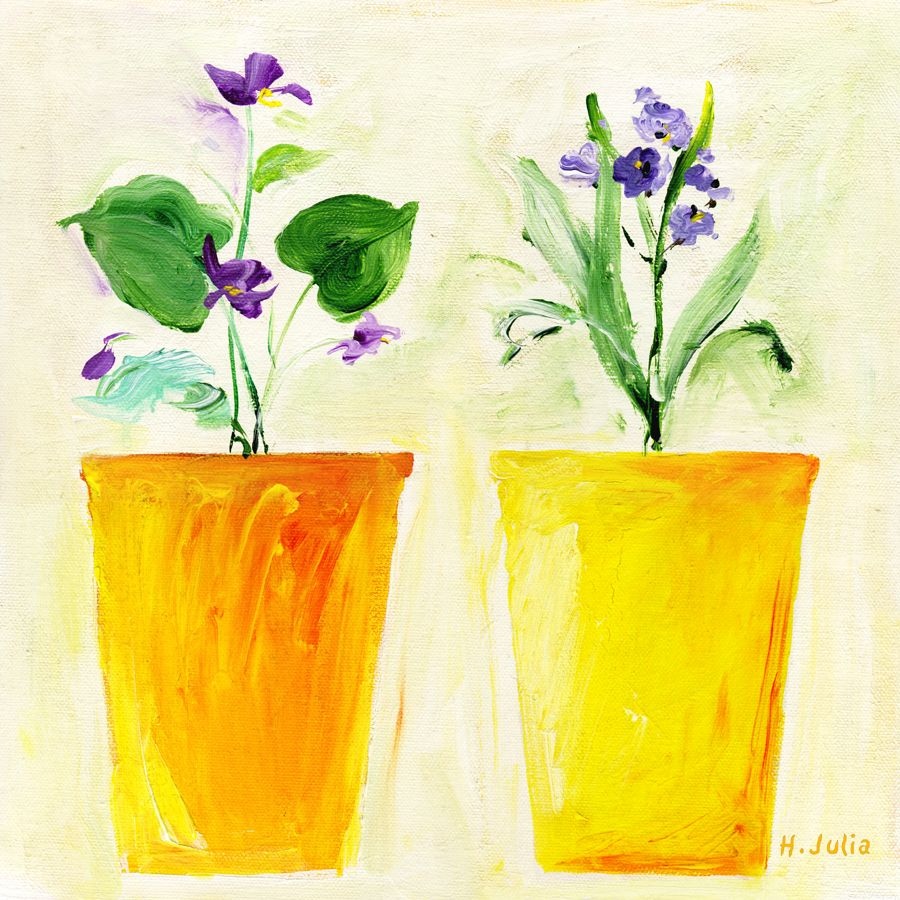 그림·사진 A39쥴리아 노란꽃화분 인화지 패브릭 캔버스천 아트포스터 액자용꽃그림 오늘의집 쇼핑