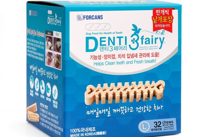 강아지 사료·간식 덴티페어리 디스펜서 584g L 32p 중대형견 덴탈껌 오늘의집 쇼핑