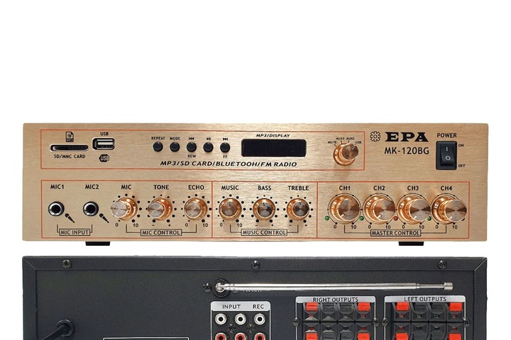 앰프·리시버 > MK-120BG 블루투스앰프 4채널 320W 고출력 업소 매장 카페 블루투스 USB | 오늘의집 쇼핑