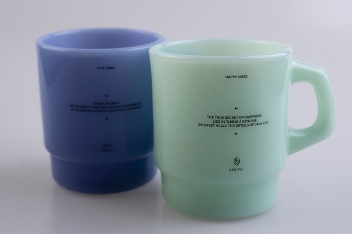 머그컵 리퍼 해피 러브 레터링 밀크글라스 머그컵 250ml 오늘의집 쇼핑