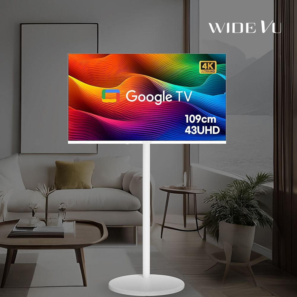 ~109cm~43 화이트에디션 구글스마트 109cm43인치4k Uhd Tv 와이드무빙뷰 삼탠바이미거치가능 오늘의집 쇼핑