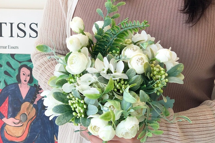 조화 > bookaz 라넌 수국 부케 조화 부쉬 4color | 오늘의집 쇼핑