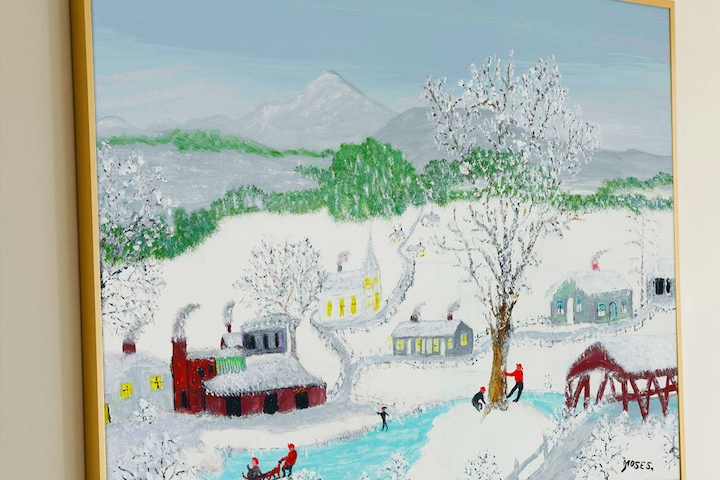 그림·사진 힐링 그랜드마 모지스 풍경화 명화 인테리어 캔버스 그림액자 22겨울의큰나무마을 오늘의집 쇼핑