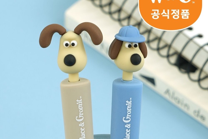 디자인문구 월레스와 그로밋 삼각 샤프 2종 공식정품 윌리스와 강아지 캐릭터 만화 영화 피규어 굿즈 오늘의집 쇼핑